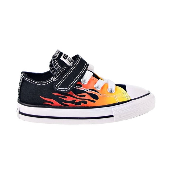 Converse | Shoes | Converse All Star Black With Flame On The Side ...